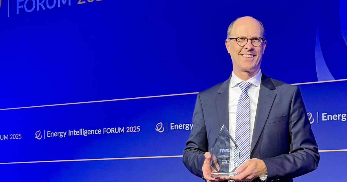 RWE receives Energy Intelligence’s 2025 Energy Innovation Award