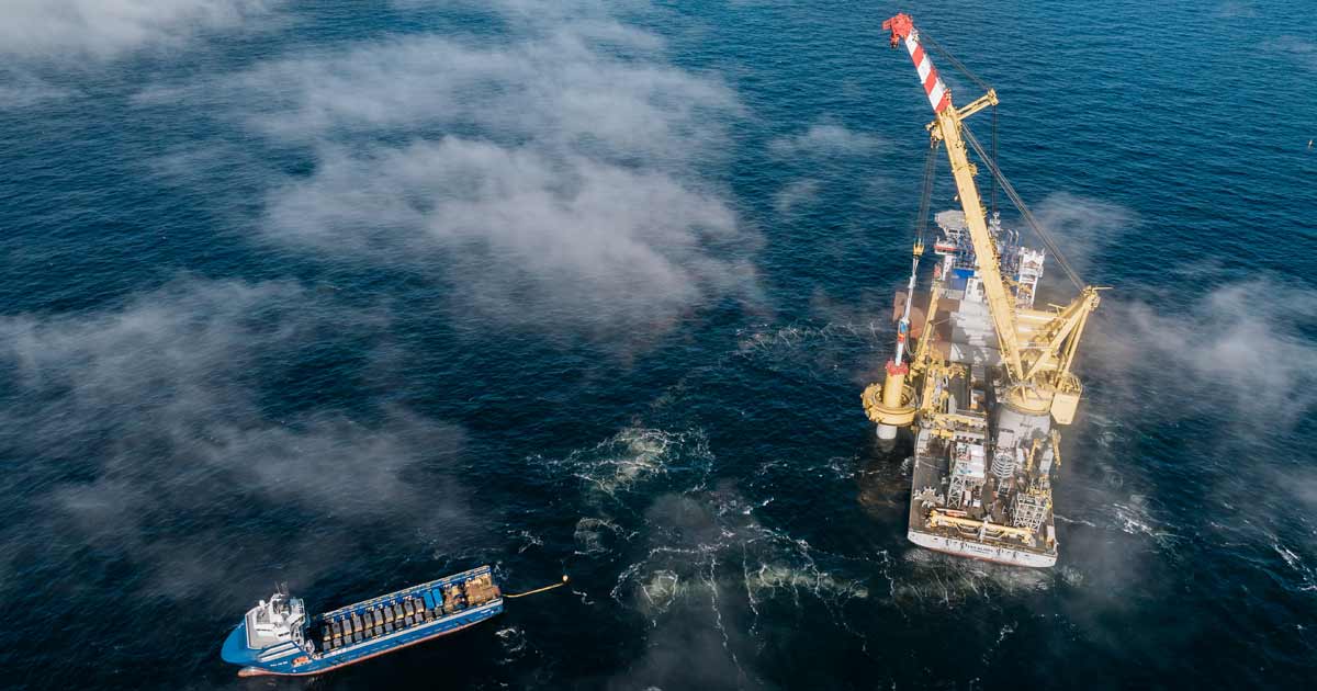RWE installiert erstes Fundament im Offshore-Windpark Thor