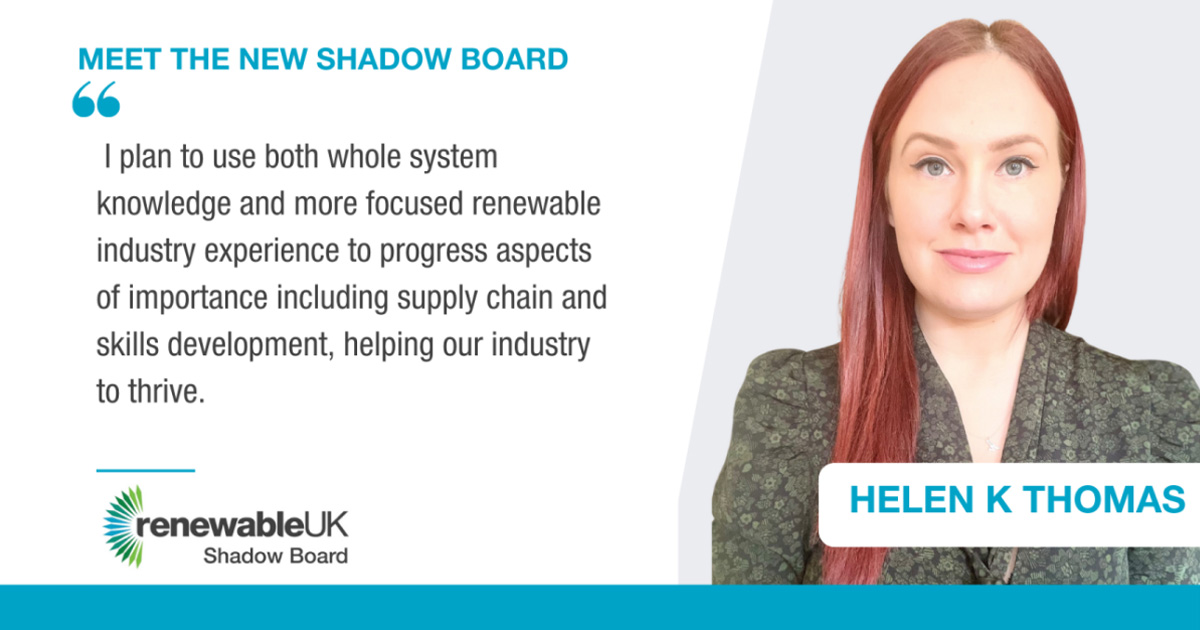 RWE’s Helen Thomas appointed to Renewable UK Shadow Board